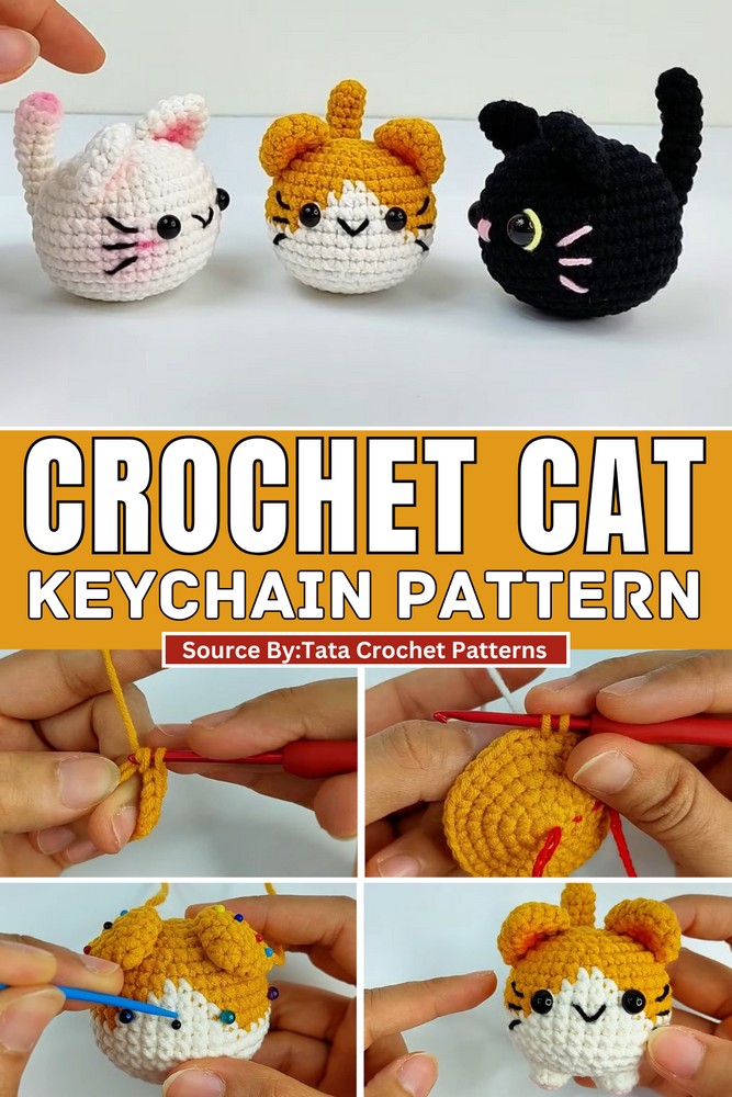 Crochet Cat Keychain Pattern For Animal Lovers - All Amigurumi